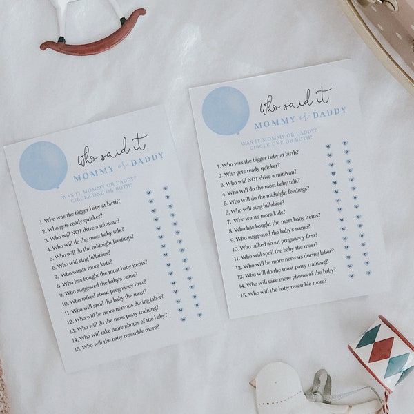 Mommy or Daddy Game - Etsy