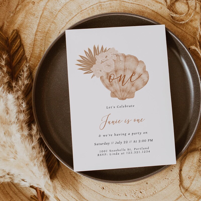 Seashell Invitations - Etsy