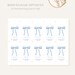 Editable Elegant Blue Bow Favor Tag Template - Printable Thank You Tags ...