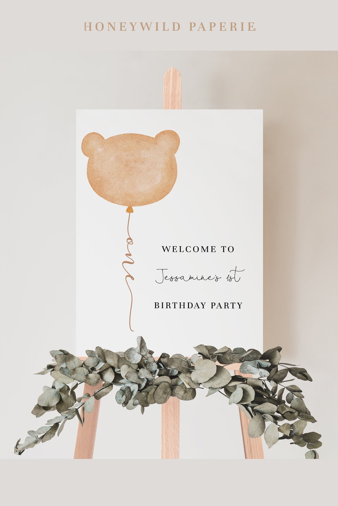 Bear Birthday Party Welcome Sign Teddy Bears Picnic Brown - Etsy