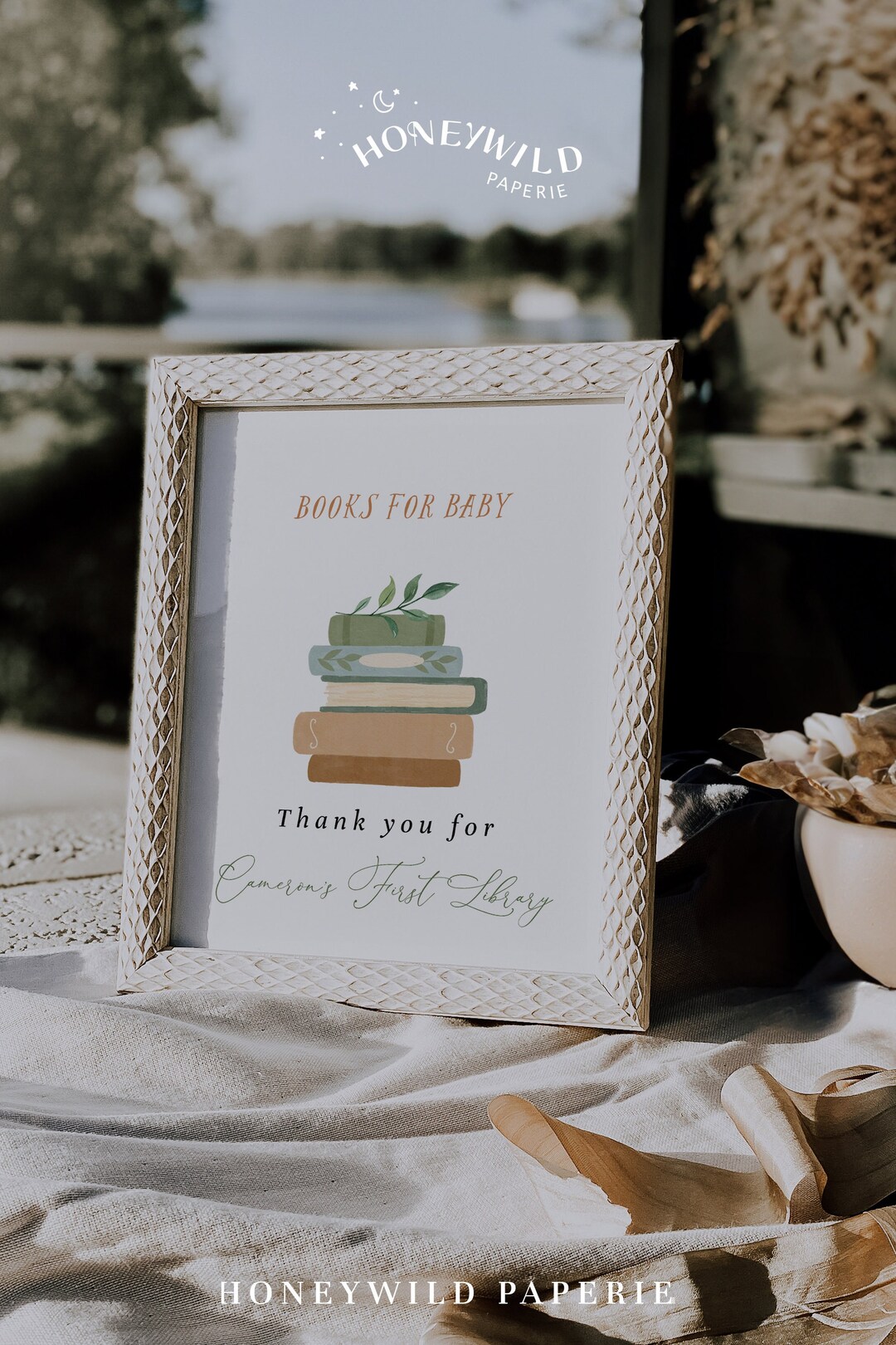 Fully Editable Storybook Baby Shower Table Signs, First Library Sign ...