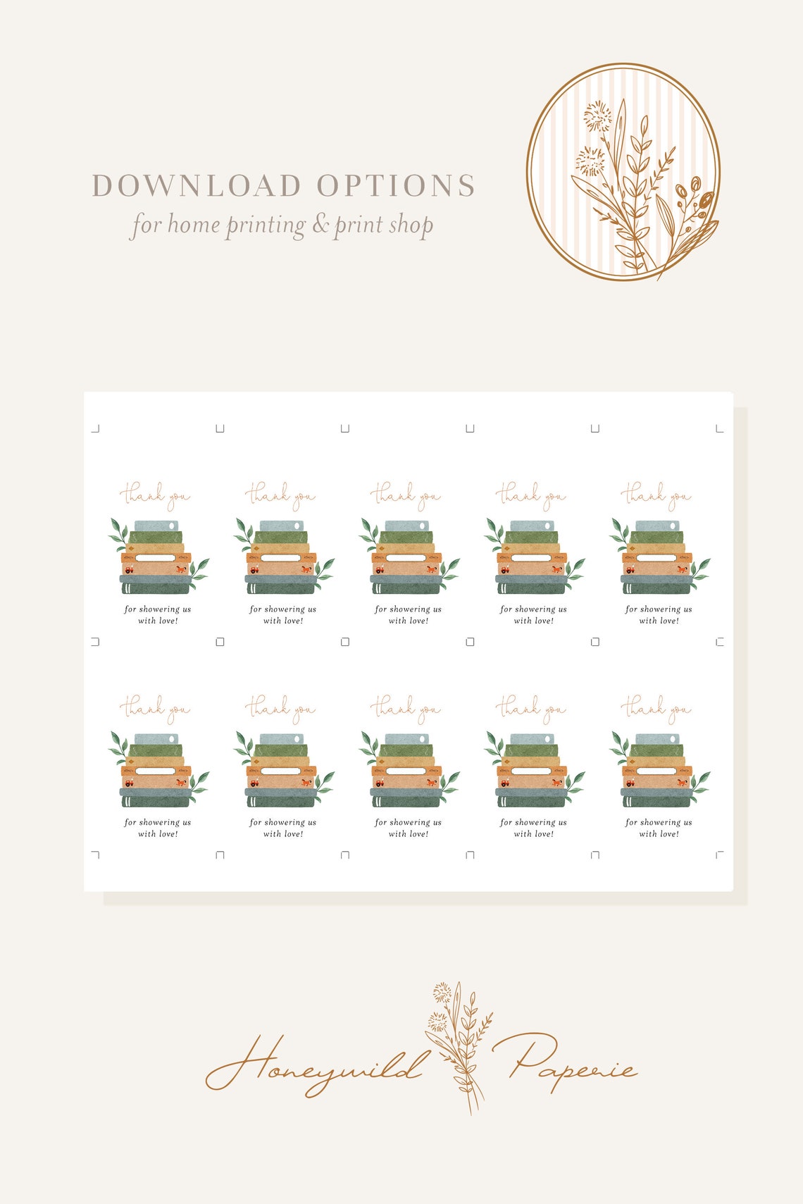 Boy Storybook Stack Baby Shower Thank You Favor Tags Book - Etsy