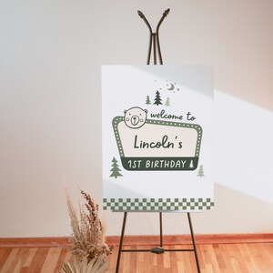 One Happy Camper Birthday Party Welcome Sign - Camping 1st Birthday ...