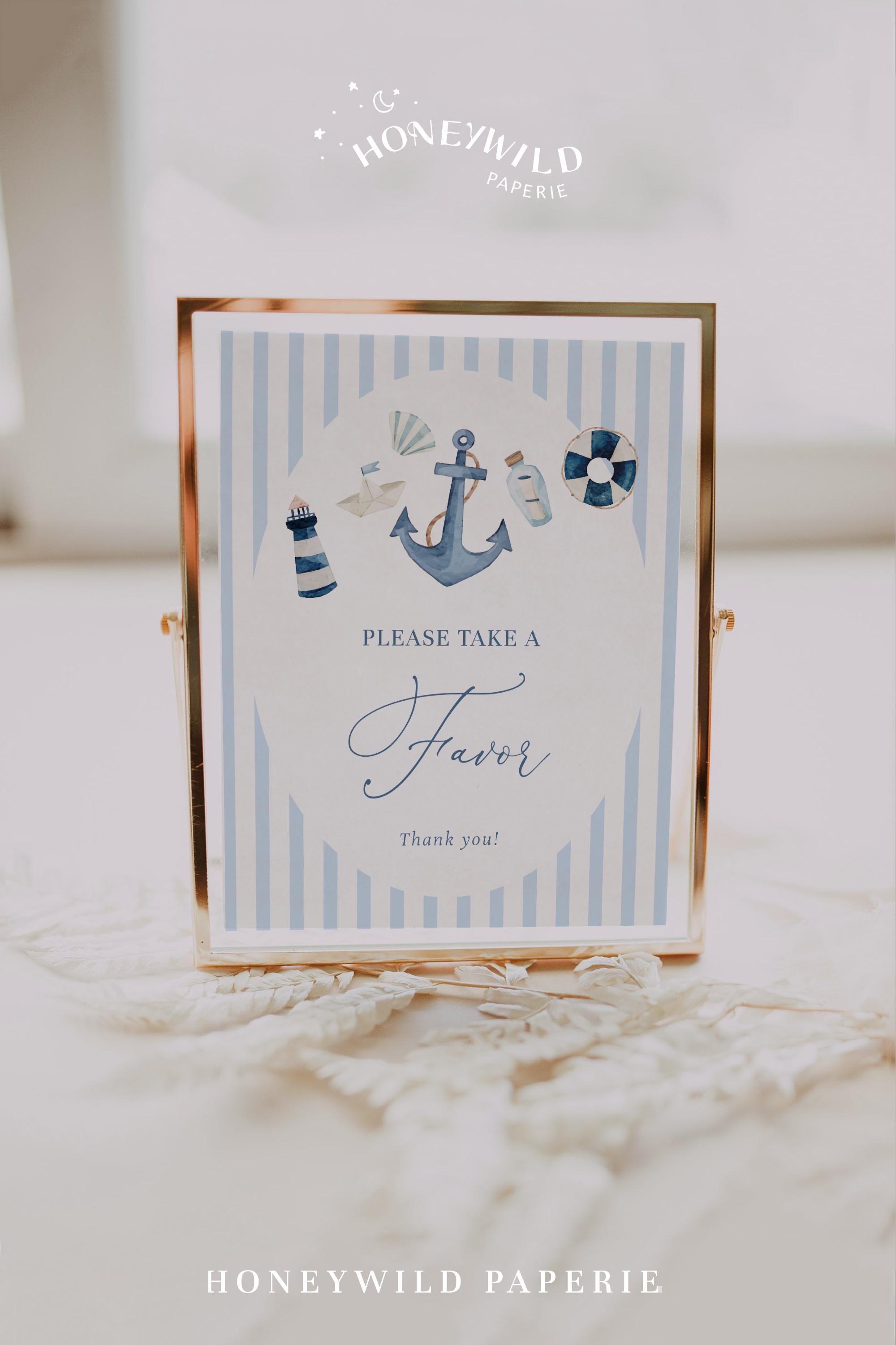 Editable Nautical Sailboat Table Signs - Nautical Baby Shower or ...