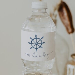 Nautical Party Water Bottle Labels Sailboat Water Bottle - Etsy