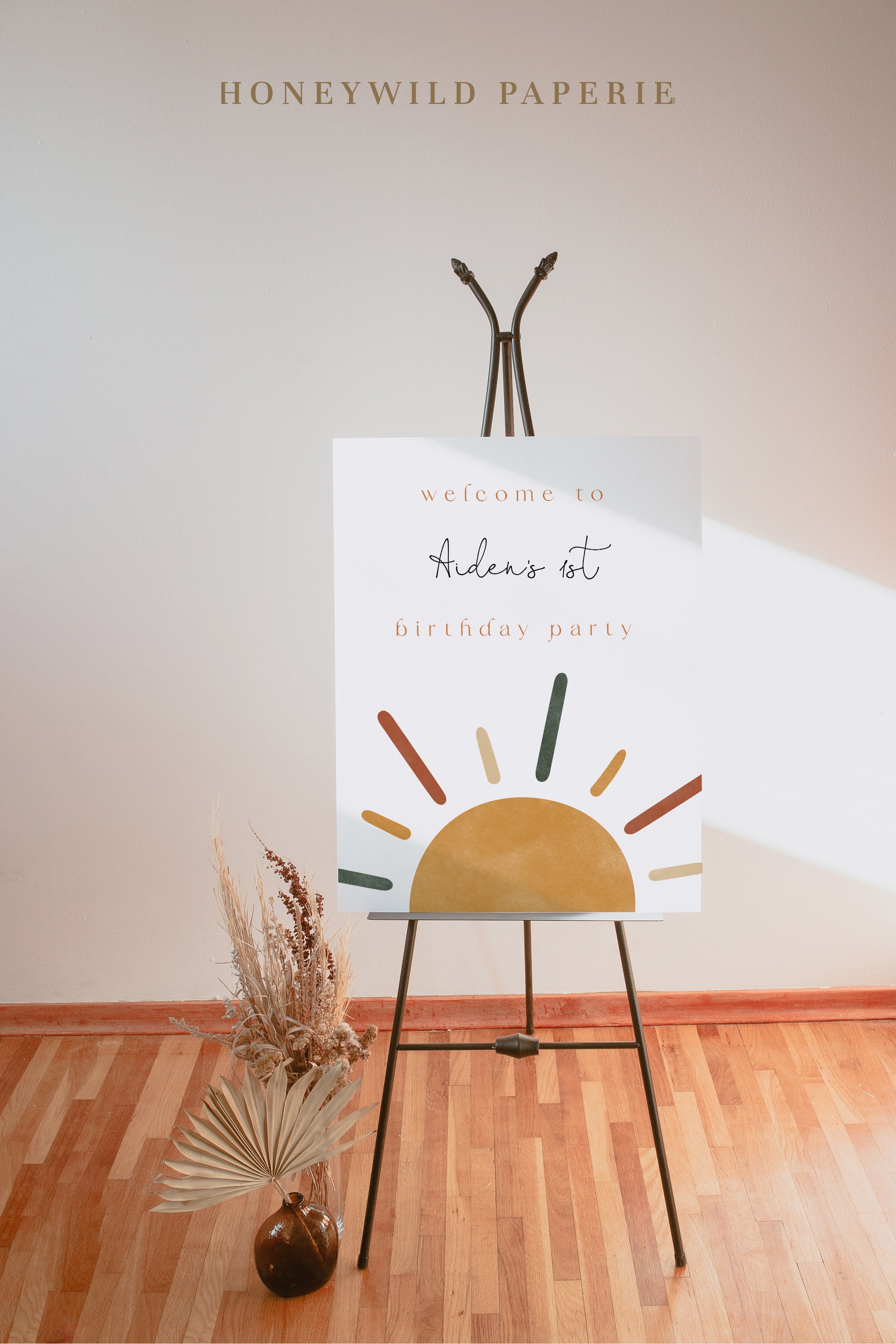 Bohemian Sunshine Welcome Poster First Trip Around Sun - Etsy