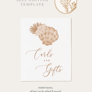 Fully Editable Boho Mermaid Party 8x10" Custom Sign Template, Bohemian ...