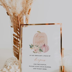 Fully Editable Pink Little Pumpkin Table Signs, Little Pumpkin Favors ...