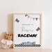 Blue Race Car Welcome Sign Template Editable TWO Fast or Fast ONE ...