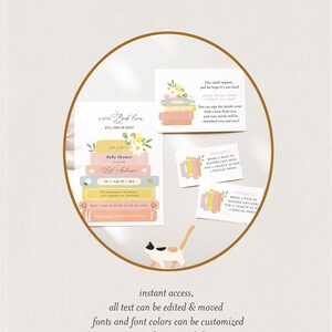 Storybook Theme Girl Baby Shower Small Bundle, Editable Baby Shower ...