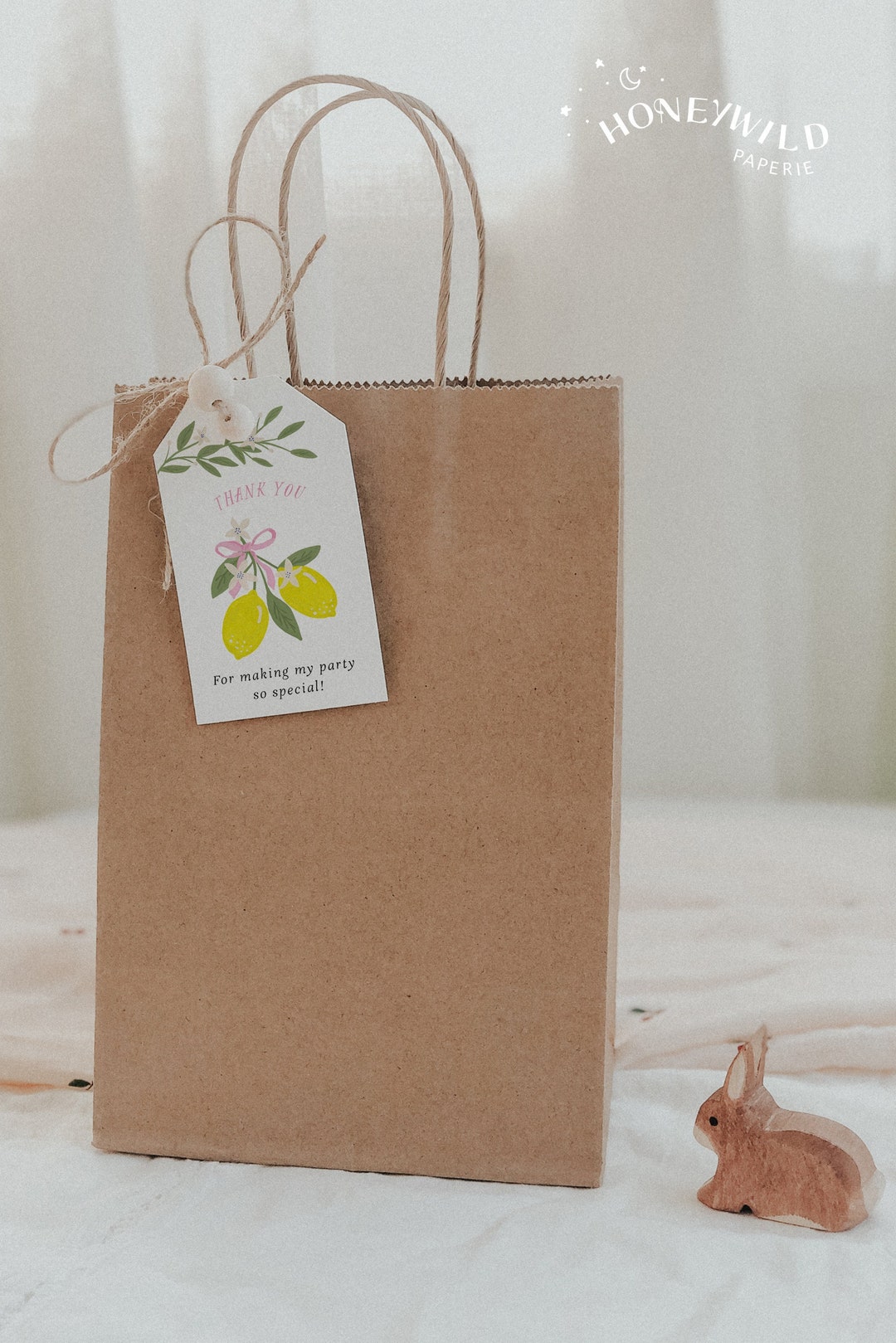 Lemon Thank You Favor Tags - Editable Template for Main Squeeze Shower ...