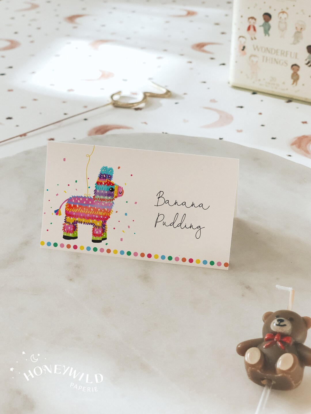 Editable Fiesta Party Food Label Tent Card - Customize Your Buffet Dish ...