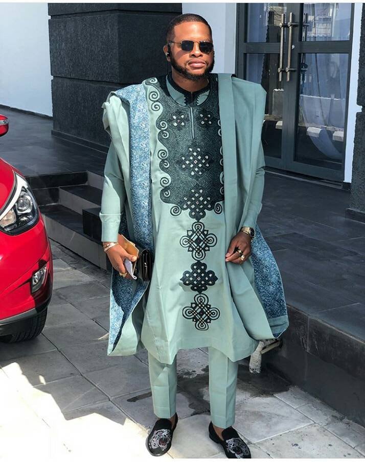 Sile African 3 Piece Suit Agbada Set Matching Shirt and - Etsy