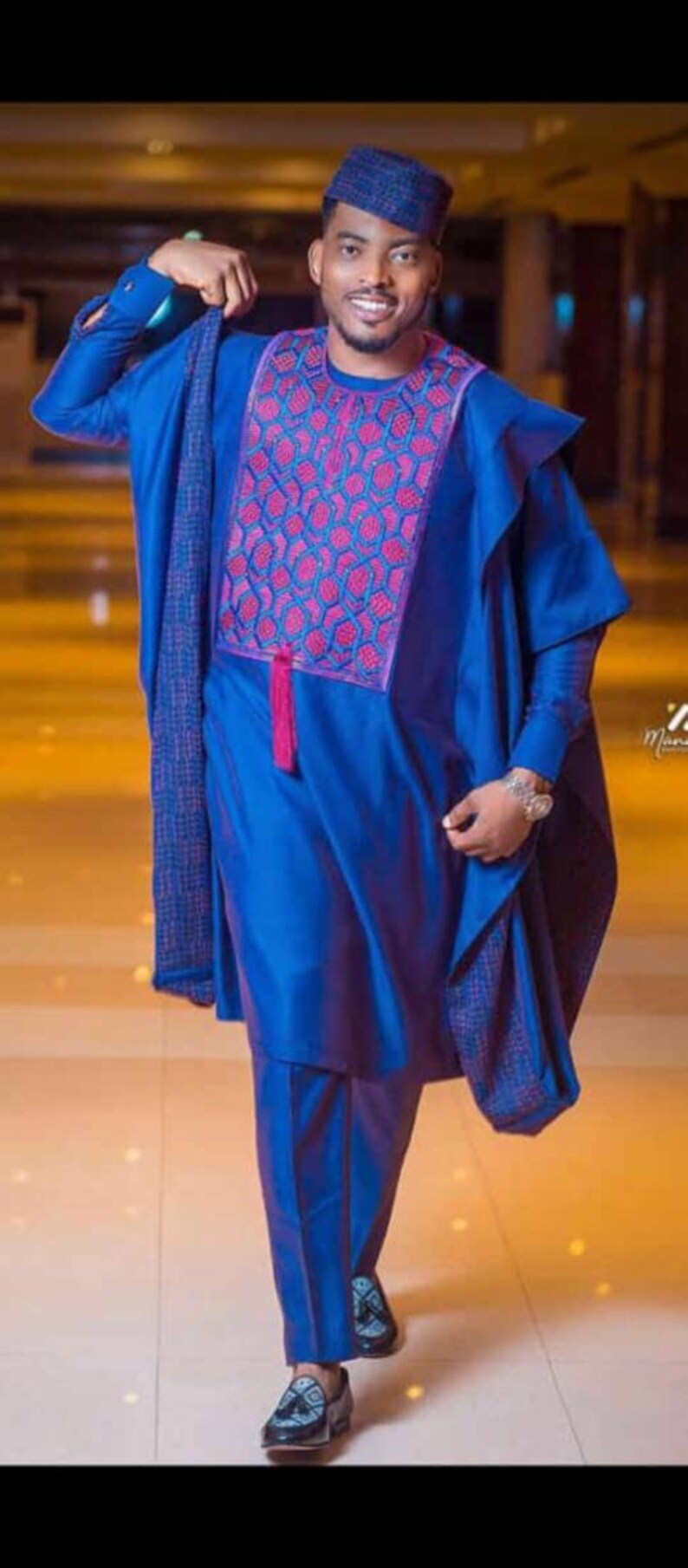 Chike African Agbada Set Matching Shirt and Pant/african - Etsy
