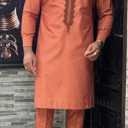 Juba African Men Shirt and a Matching Pant Set/african - Etsy