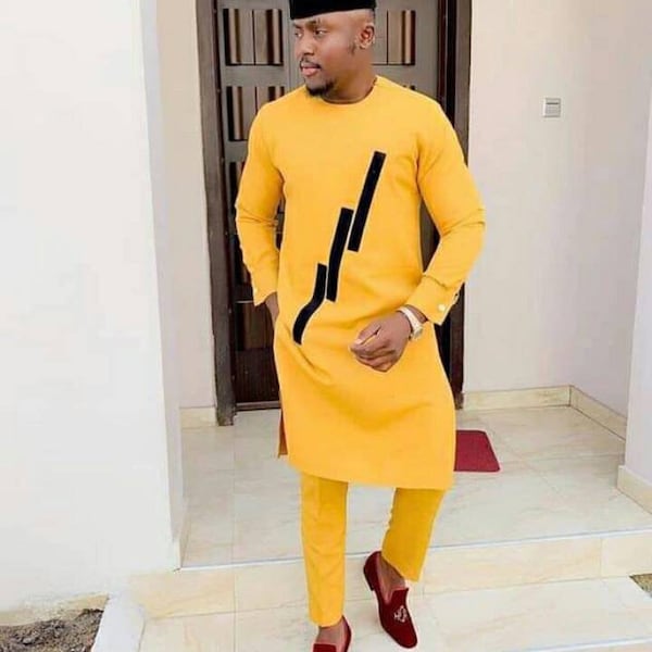 2 Piece African Dress for Men, Dashiki Men Suit, Nigerian Men Outfit ...