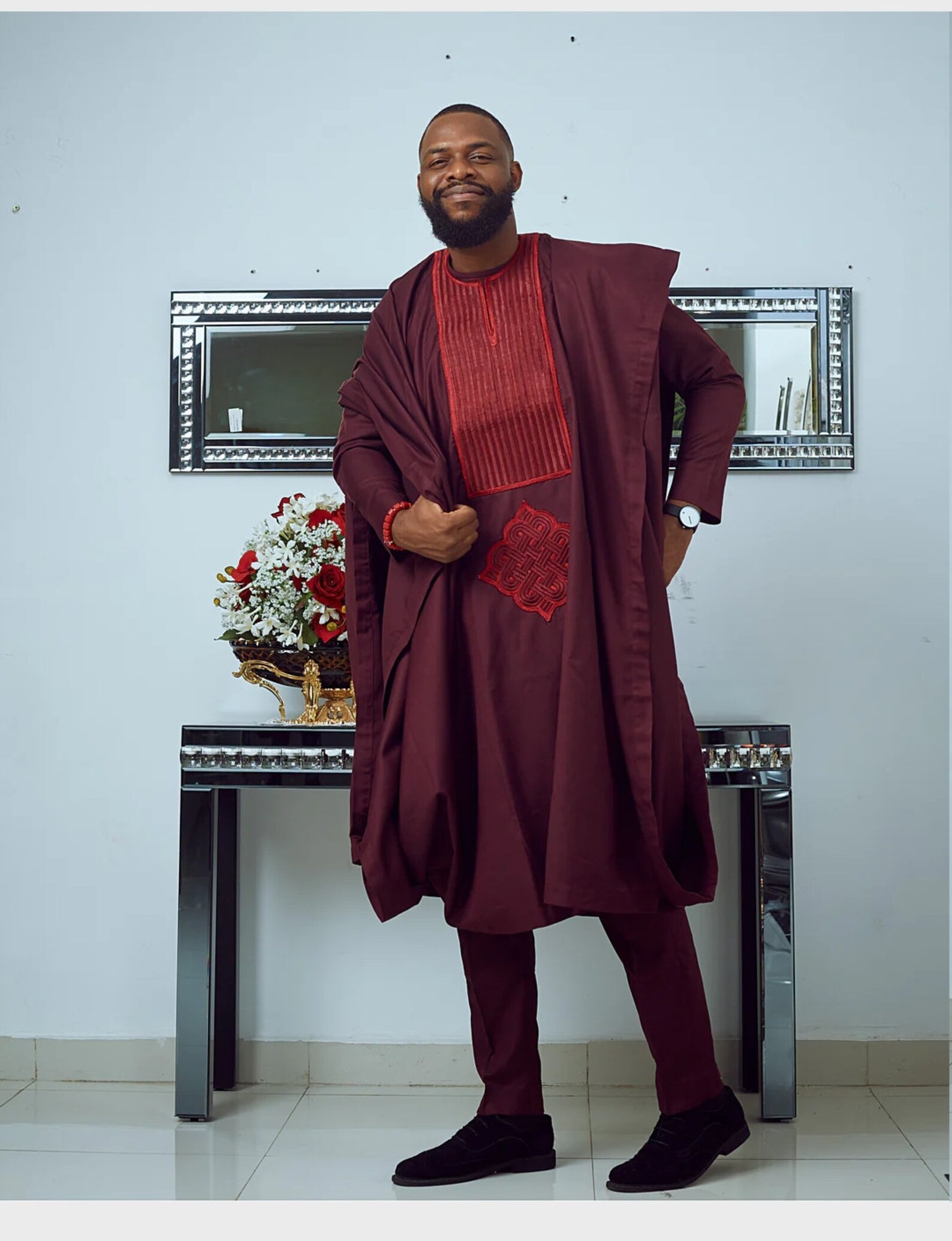 Gbote African Agbada Set, Matching Shirt and Pant/african Clothing ...