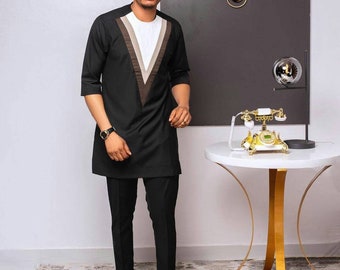 Mali African Men Shirt and a Matching Pant Set/african - Etsy