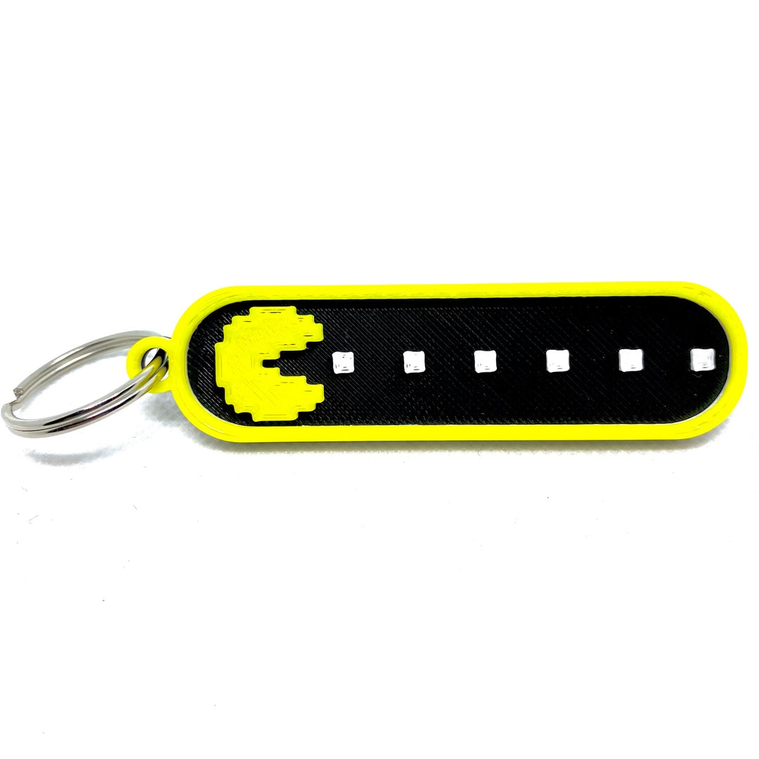 Pac-man Keychain - Etsy