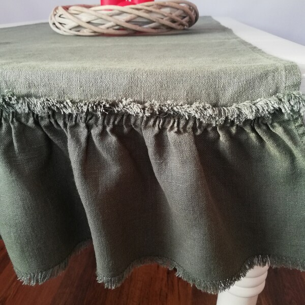 Ruffled Table Runner - Etsy