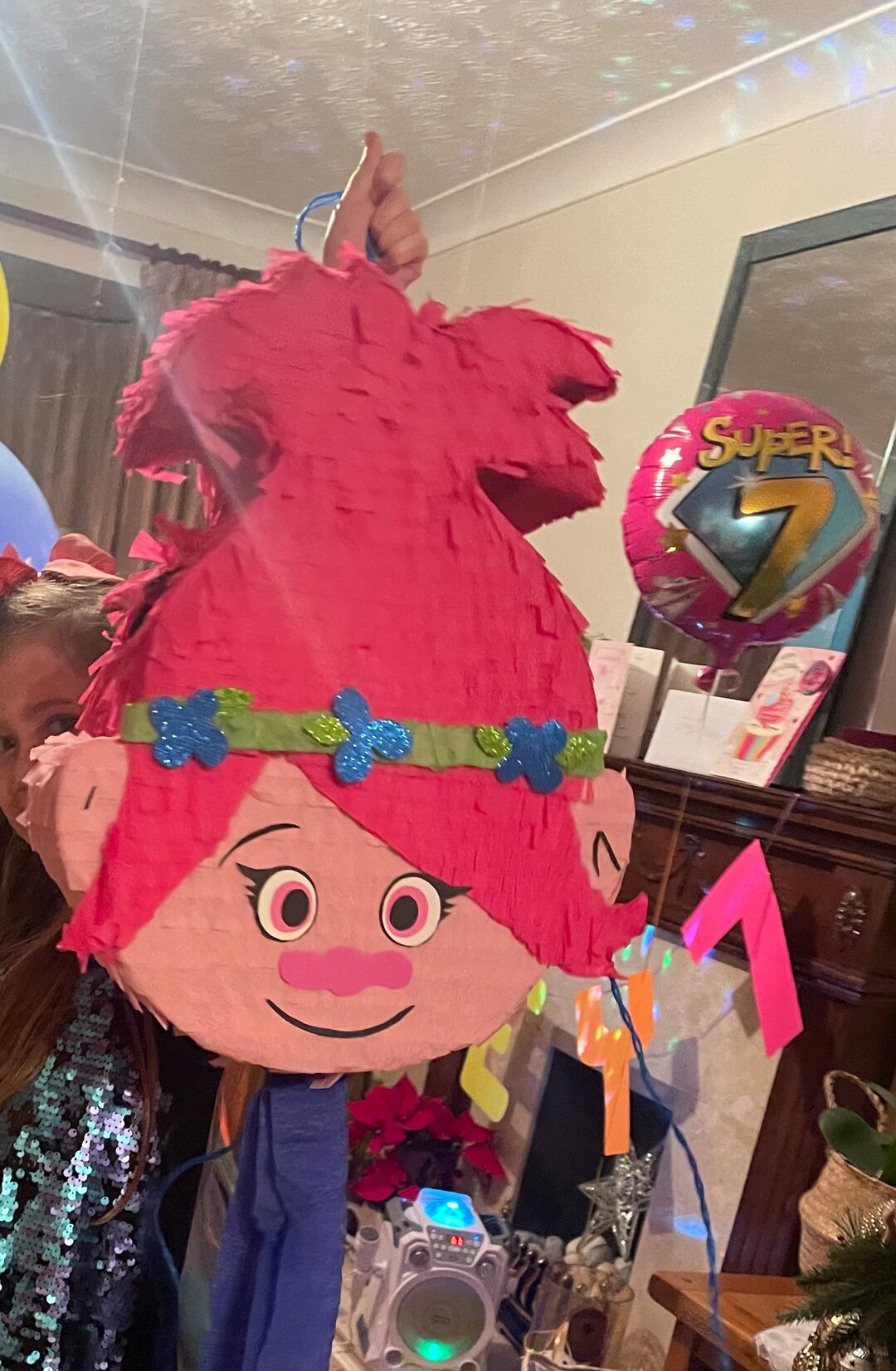Poppy Trolls Piñata Party Kids Birthday Main Island Only - Etsy