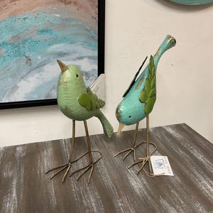 Set of Adorable Metal Birds - Etsy
