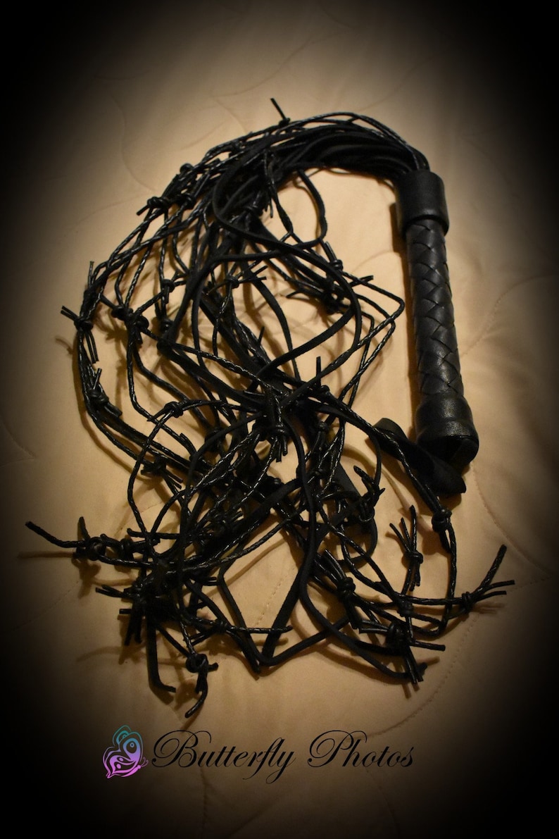 MATURE 100% Real Leather "barbed Wire" Flogger - Etsy