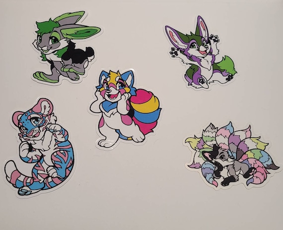 LGBTQ Fursona Stickers - Etsy