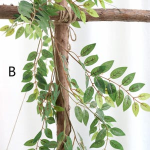 Artificial Leaves Garland Hanging Leaves Fake Foliage Vine Faux Plant ...