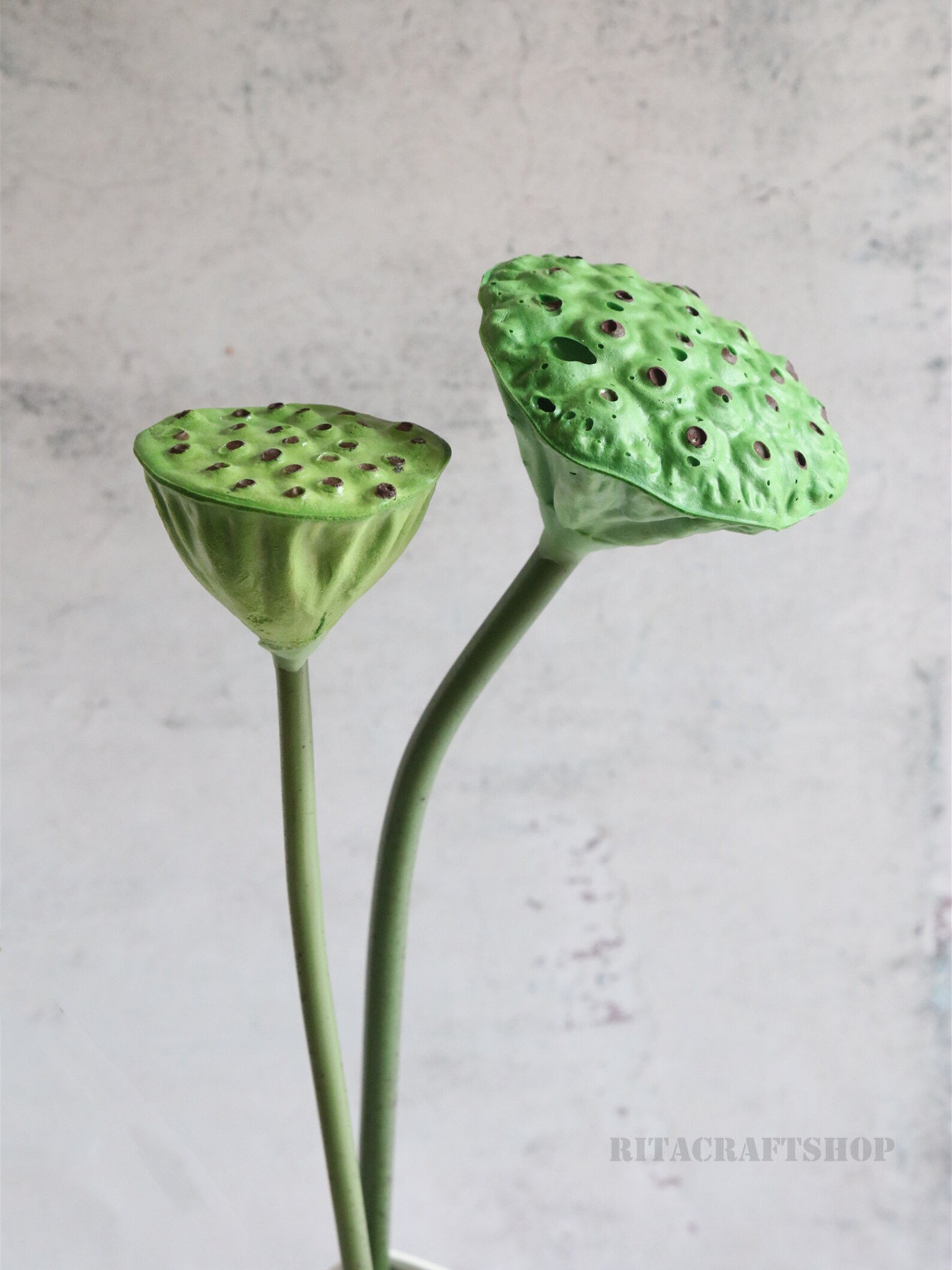 Artificial Lotus Pods on Stems Faux Greenery Fake Plant Wedding Bouquet ...