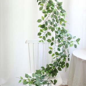 Artificial Leaves Garland Hanging Leaves Fake Foliage Vine Faux Plant ...