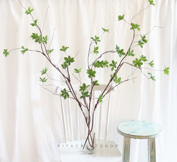 3 Stems High Quality Artificial Foliage Spray Faux Enkianthus Leaves Stem Fake Plant Greenery Wedding Decor Flower Arrangement Centerpiece Etsy