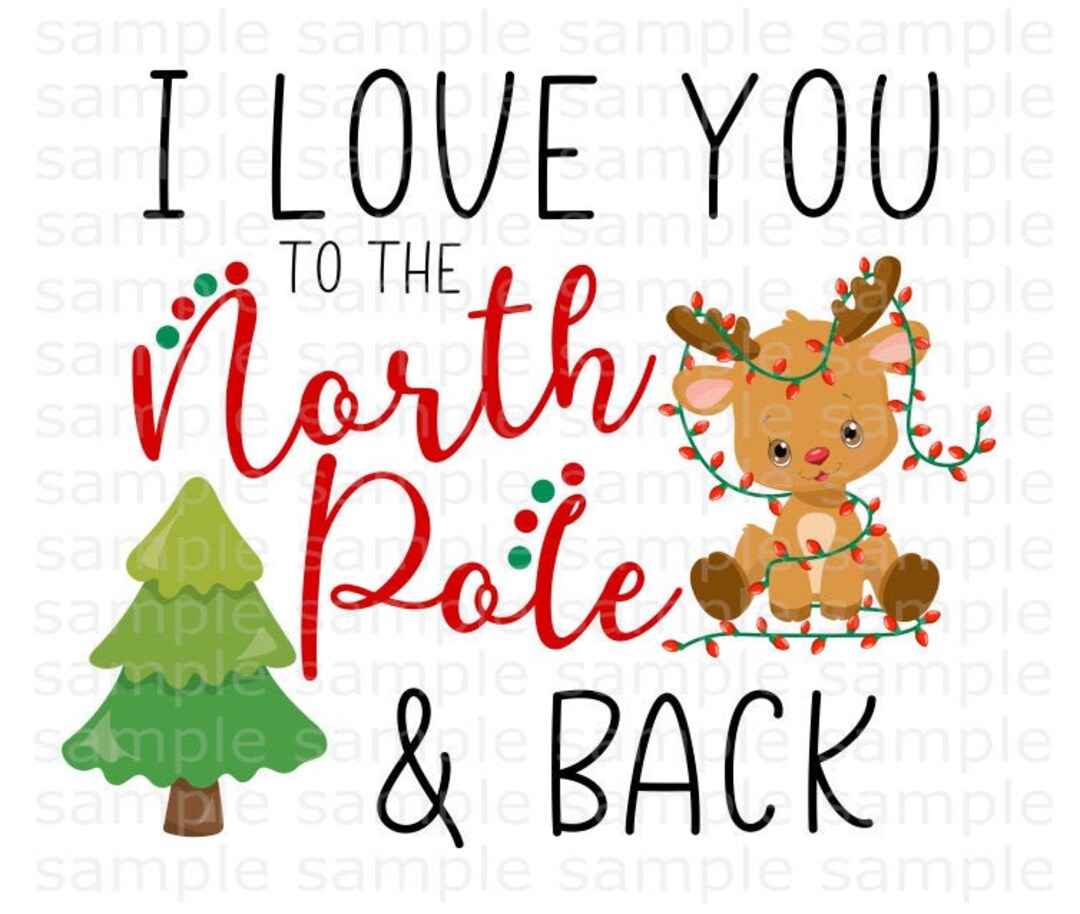 North Pole PNG , Rudolph Png , Instant Download, Sublimation Graphics ...