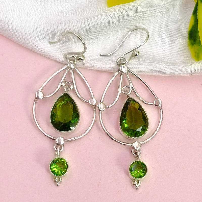Peridot Earrings - Etsy