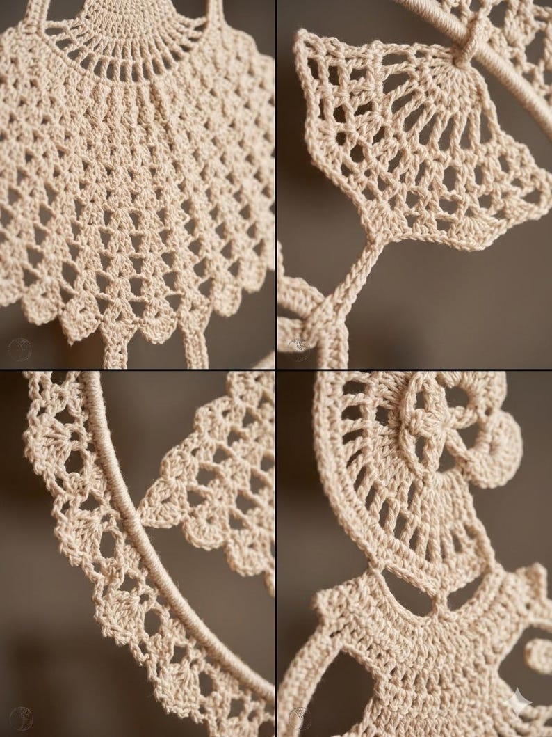Handmade Crochet Decorative Painting | Vintage Crochet Art | Woman With ...