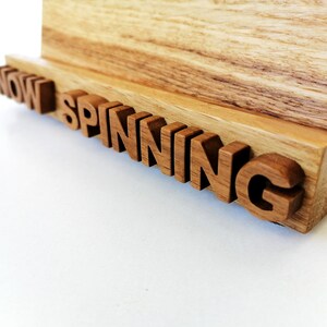 Wooden now spinning vinyl record stand. Handmade from oak and | Etsy