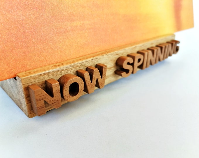 Wooden Now Spinning Vinyl Record Stand. Handmade From Oak and European ...