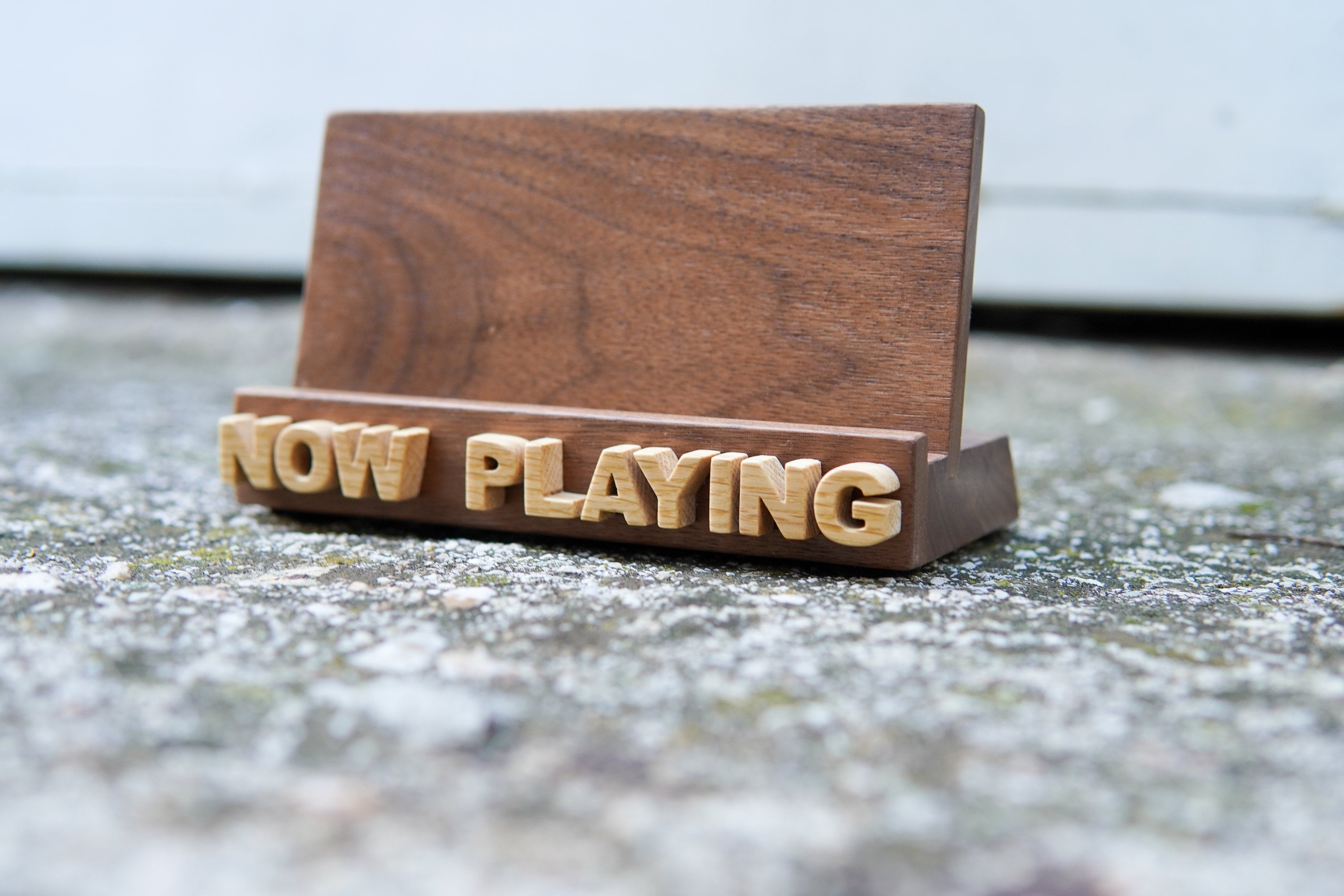 Wooden Now Playing Vinyl Record Stand. Handmade From Walnut and Oak - Etsy