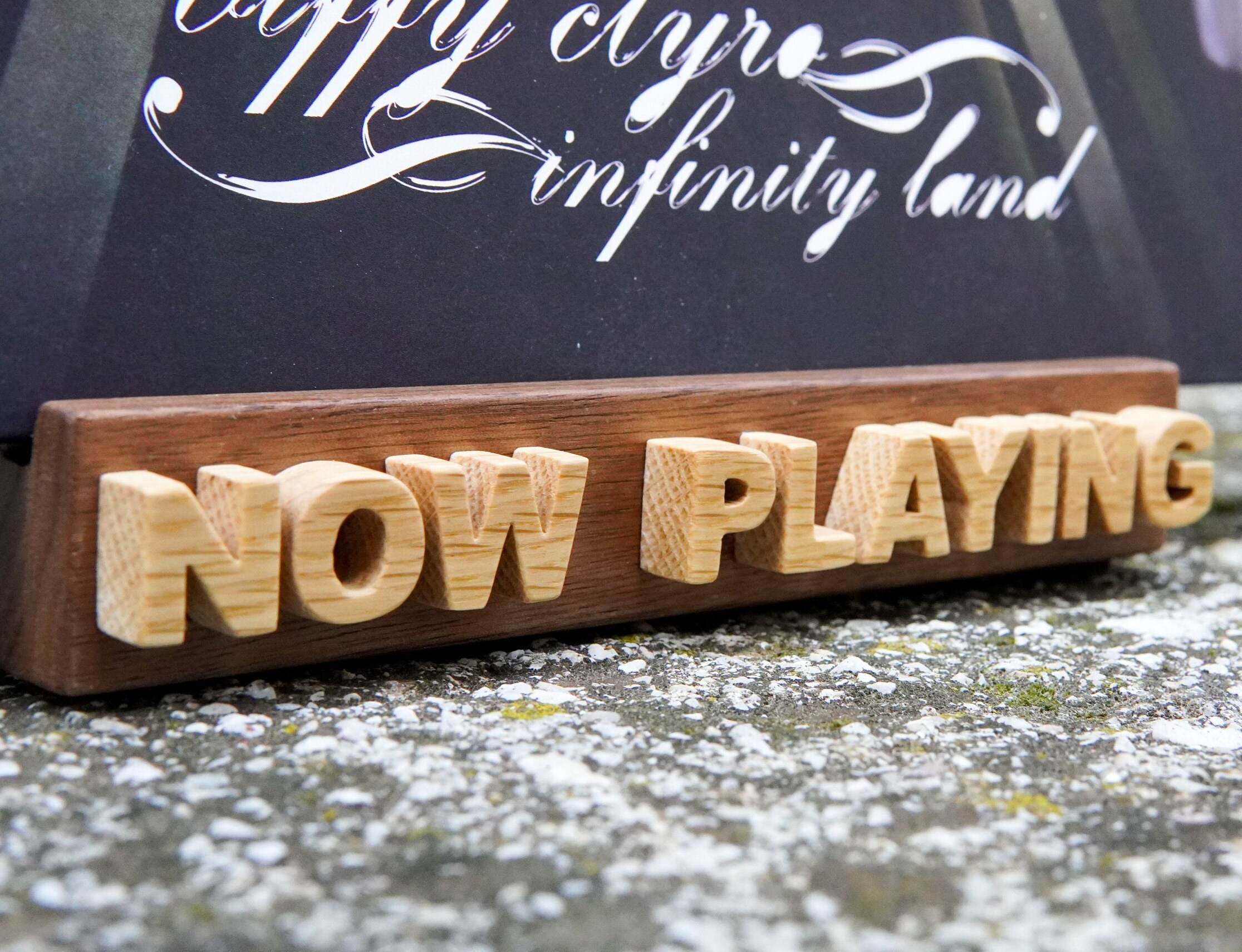 Wooden Now Playing Vinyl Record Stand. Handmade From Walnut and Oak - Etsy