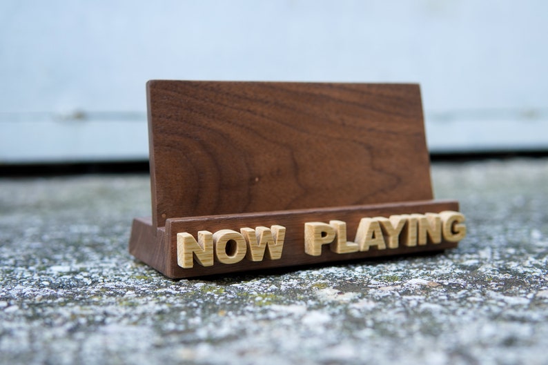 Wooden Now Playing Vinyl Record Stand. Handmade From Walnut and Oak - Etsy