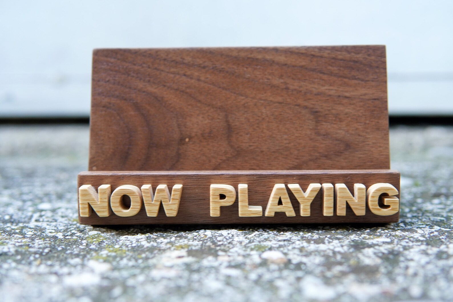 Wooden Now Playing Vinyl Record Stand. Handmade From Walnut and Oak - Etsy