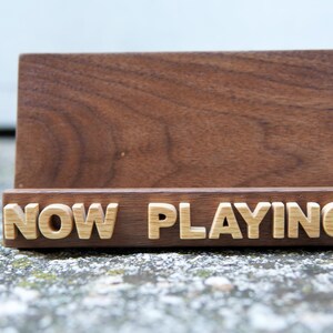 Wooden Now Playing Vinyl Record Stand. Handmade From Walnut and Oak - Etsy