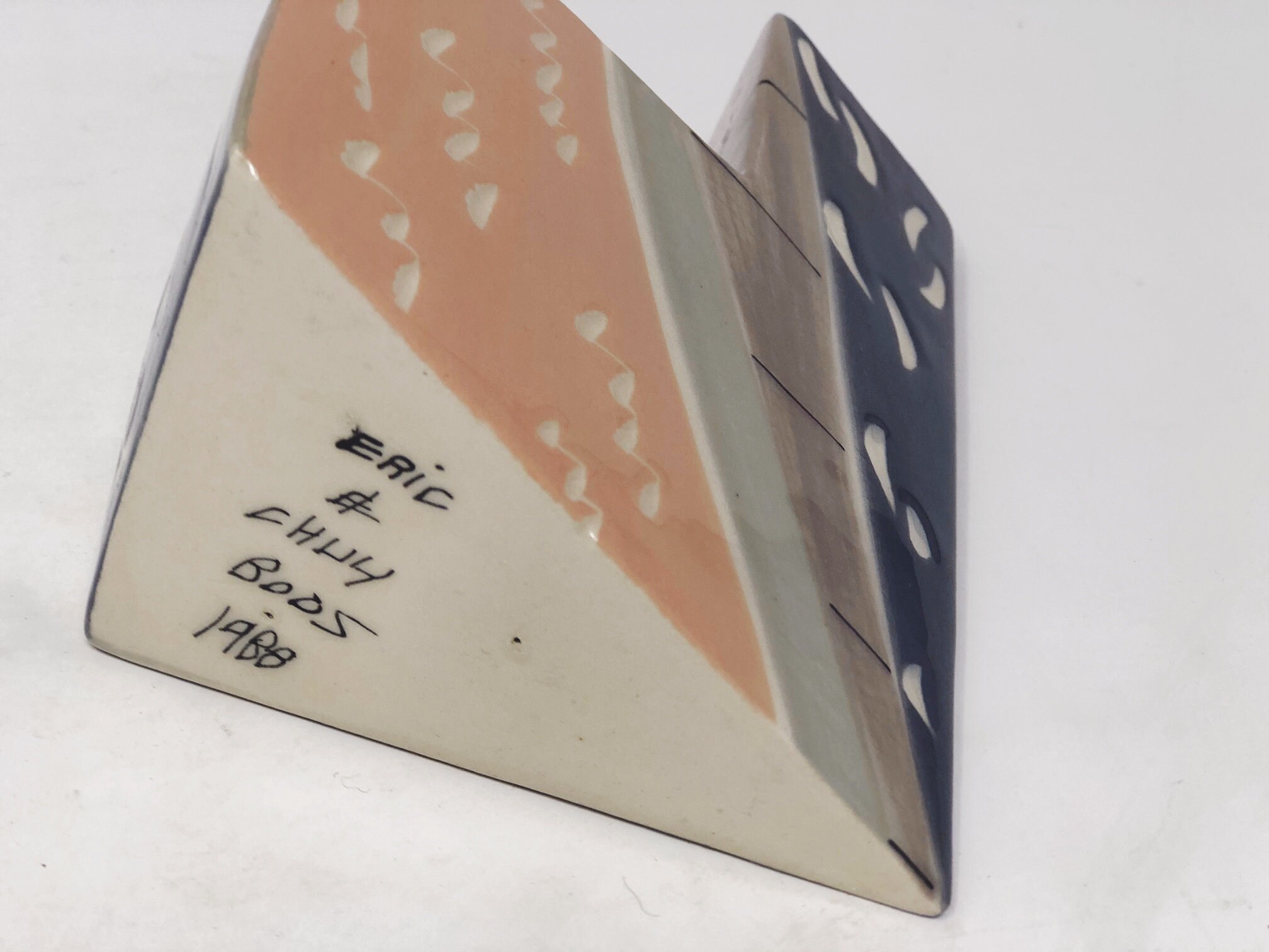 Vintage 1988 Eric & Chuy Boos Pottery Bud Vase Memphis Style | Etsy