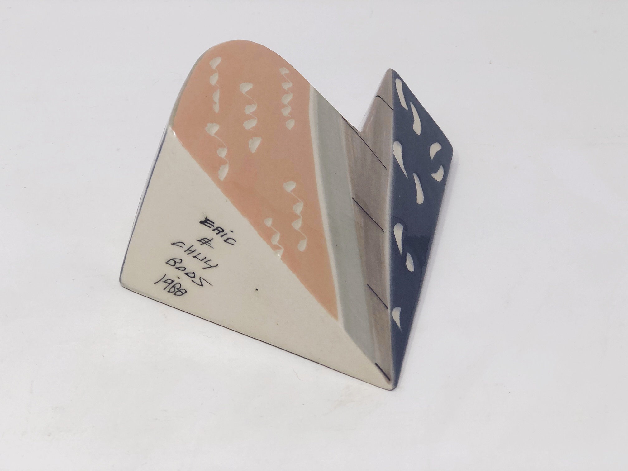 Vintage 1988 Eric & Chuy Boos Pottery Bud Vase Memphis Style | Etsy