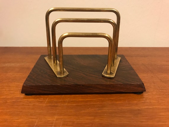 letter holder desk organiser Danish mid-century rosewood letter rack ...