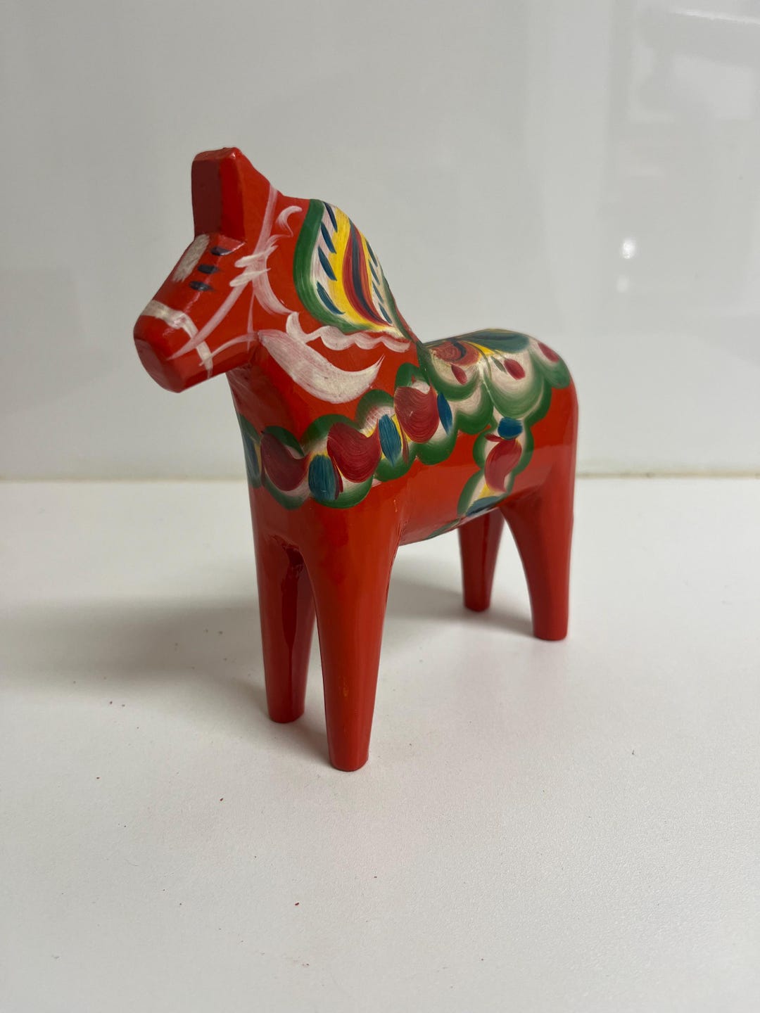 Red Dala Horse, Hand Carved & Painted, Swedish Traditional Dala Horse ...