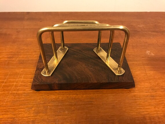 letter holder desk organiser Danish mid-century rosewood letter rack ...