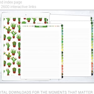 Digital Notebook for Goodnotes & Notability With Adorable Cactus Cover ...