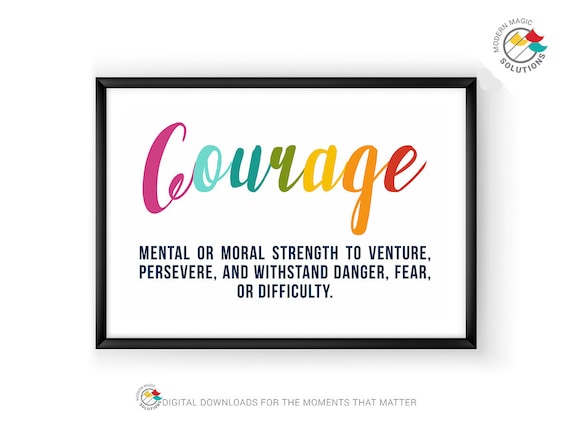 Courage Word Art
