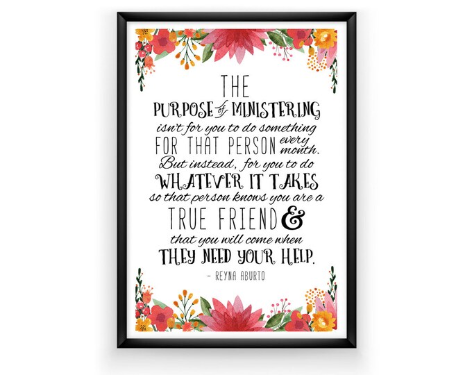 Printable Handout for Ministering Interview or LDS Relief Society ...